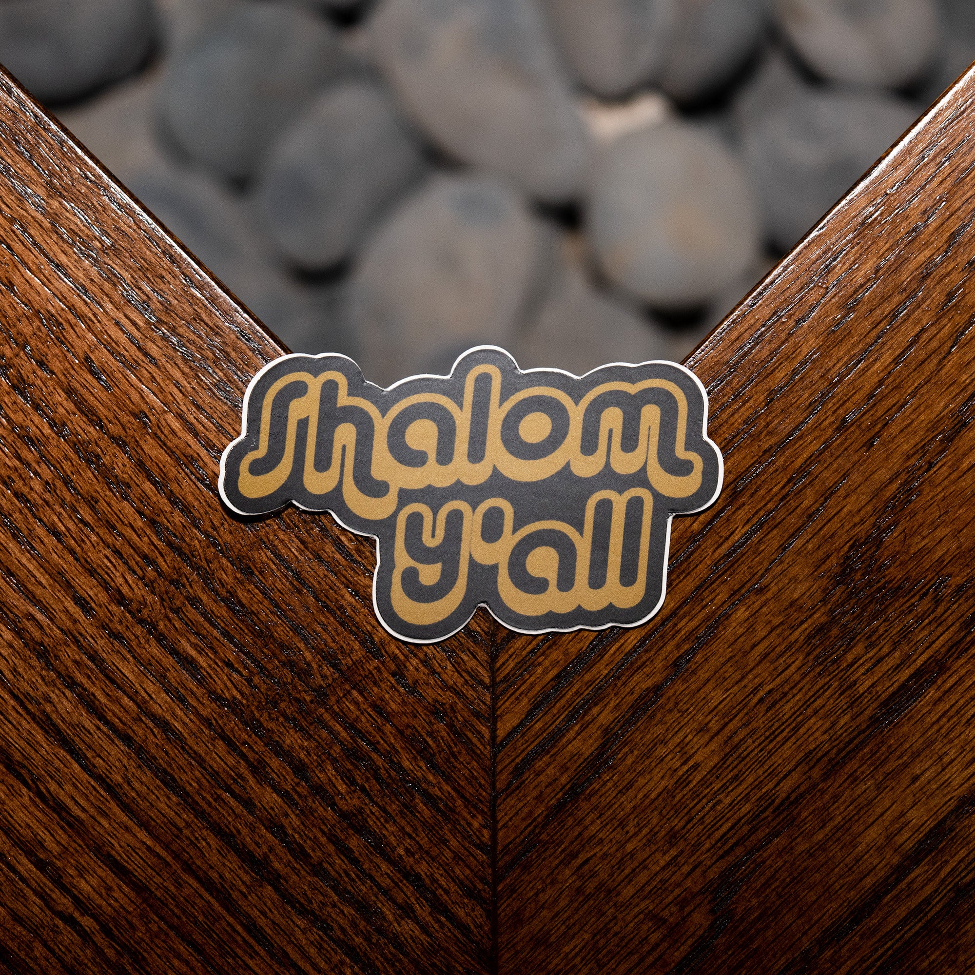 Shalom Y'all Black and Gold Sticker | Museum of the Southern Jewish ...