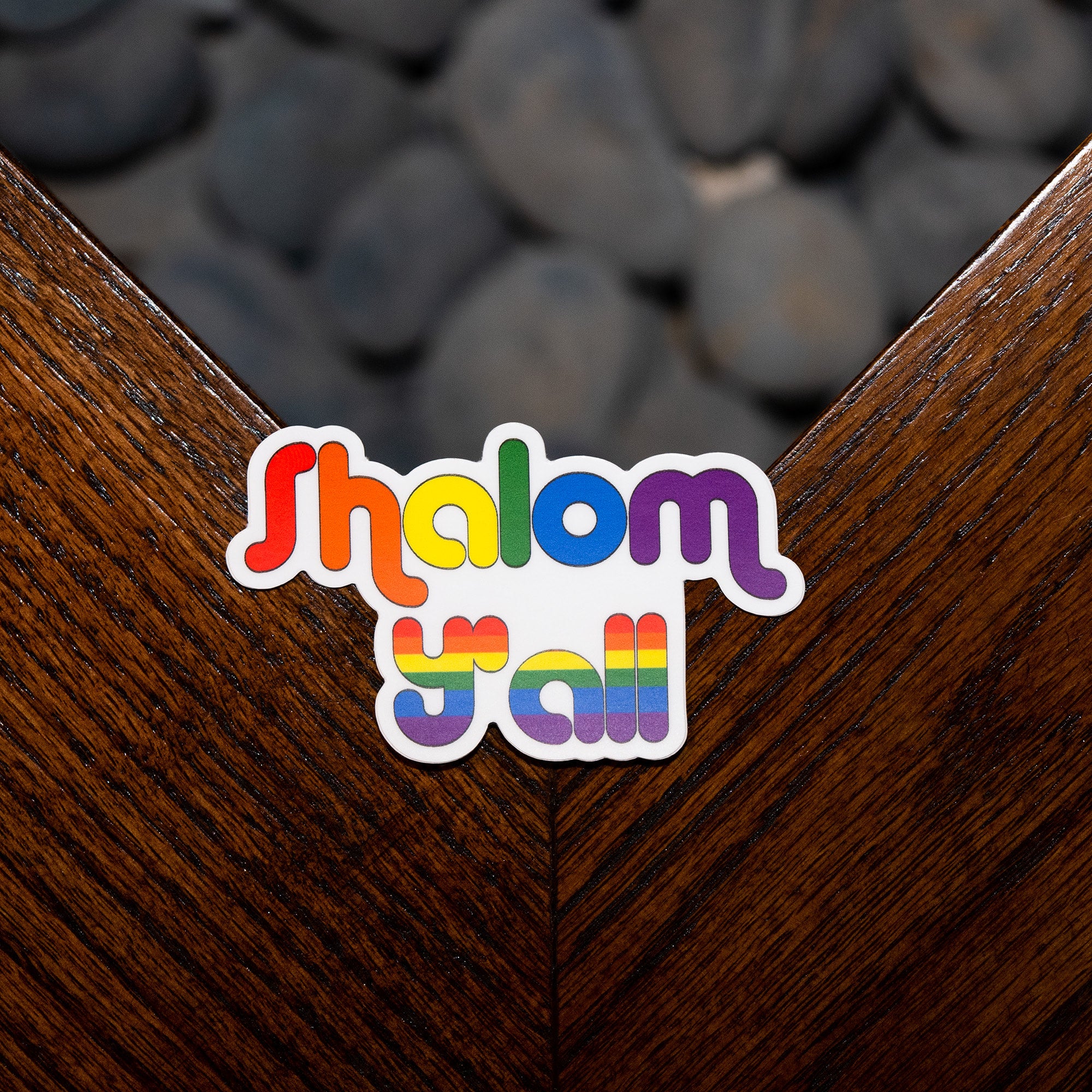 Shalom Y'all Rainbow Sticker | Museum of the Southern Jewish Experience