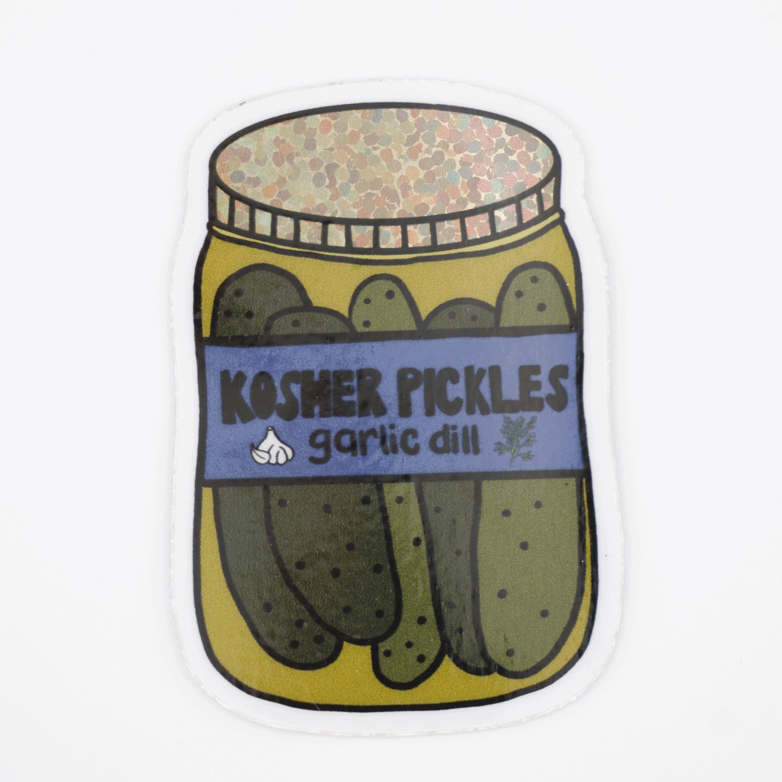Glitter Dill Pickle Sticker | Museum of the Southern Jewish Experience